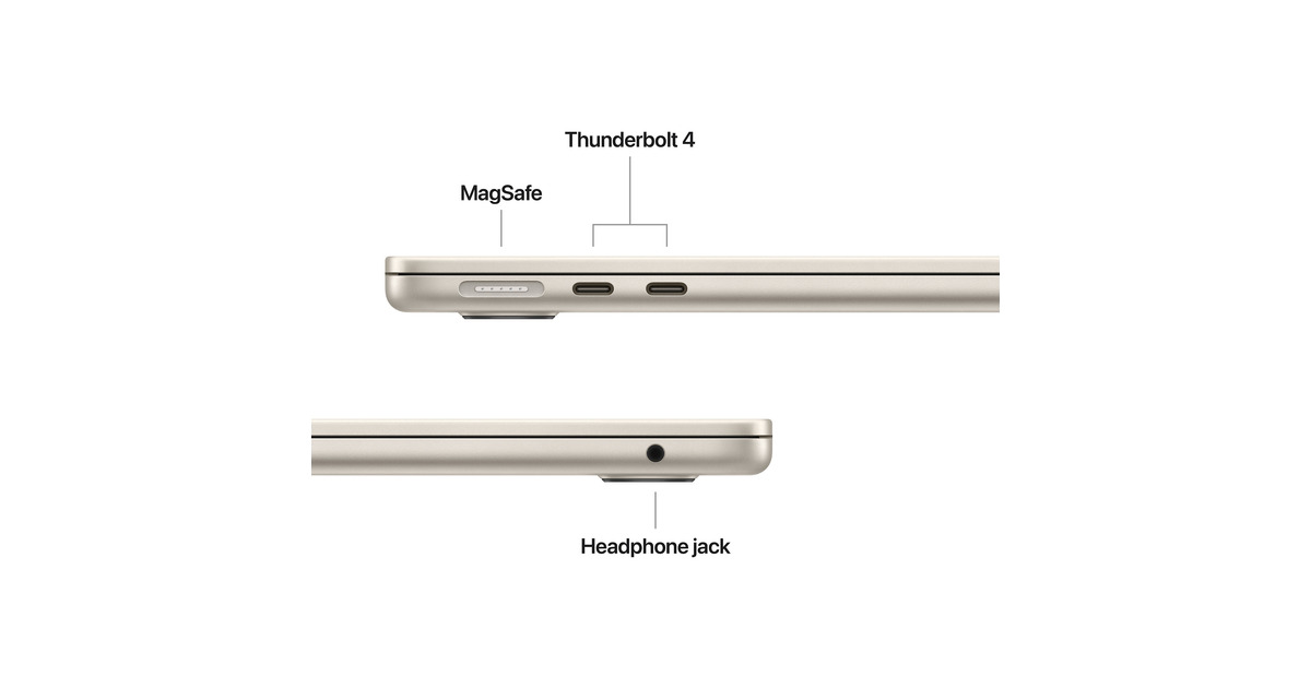 Apple MacBook Air 34,5 cm (13,6") 2025, Notebook Champagne