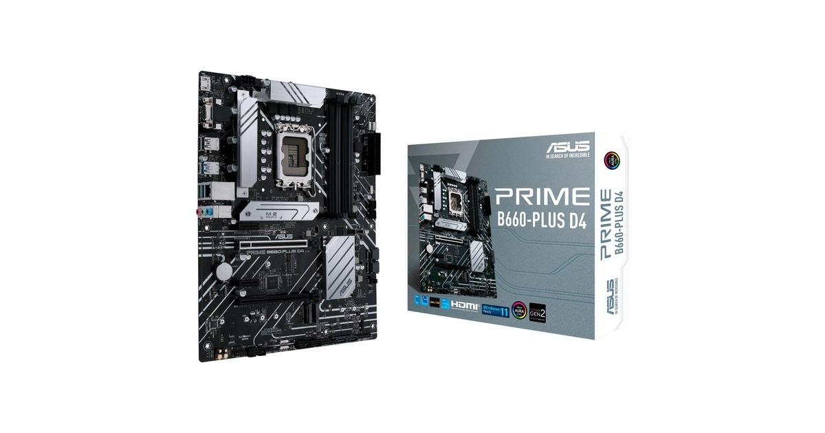ASUS PRIME B660-PLUS D4 Intel B660 LGA 1700 ATX, Bundkort Intel, LGA ...