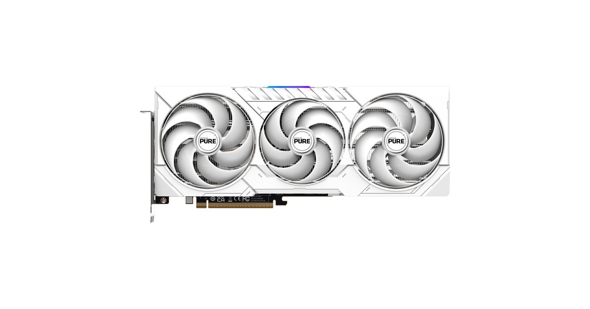 SAPPHIRE Radeon RX 9070 Pure OC, Grafikkort Hvid