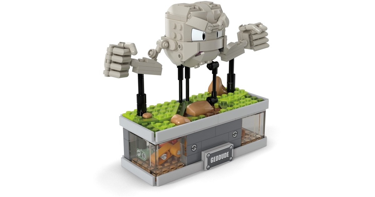 Mega Construx Pokémon Mini Motion Geodude, Bygge legetøj Byggesæt, 13 ...