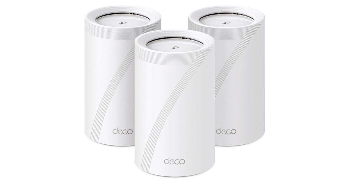 TP-Link Deco BE65 Tri-band (2,4 GHz/5 GHz/6 GHz) Wi-Fi 7 (802.11be) Hvid 4 Intern, Router Hvid ...
