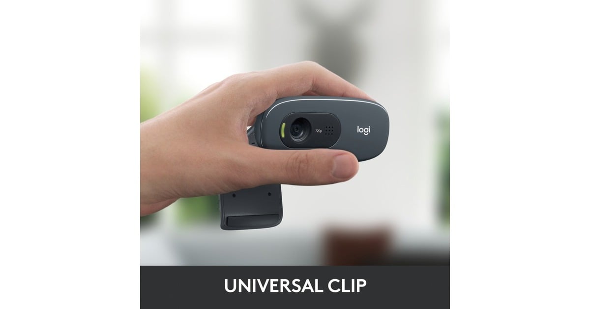 Logitech C270 HD webcam 3 MP 1280 x 720 pixel USB 2.0 Sort Sort, 3 MP ...