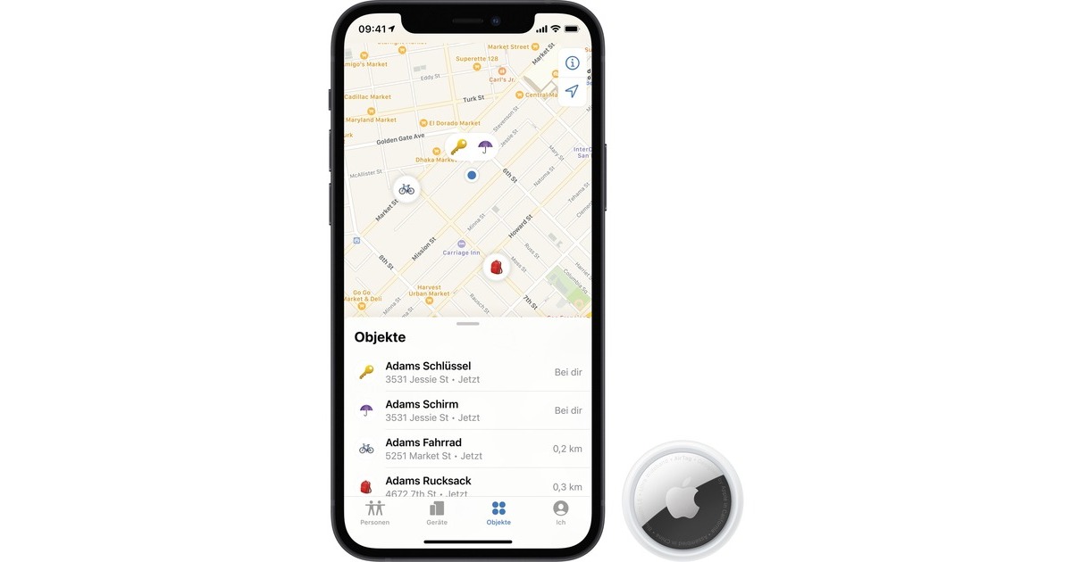 Apple AirTag, Tracking device Hvid/Sølv