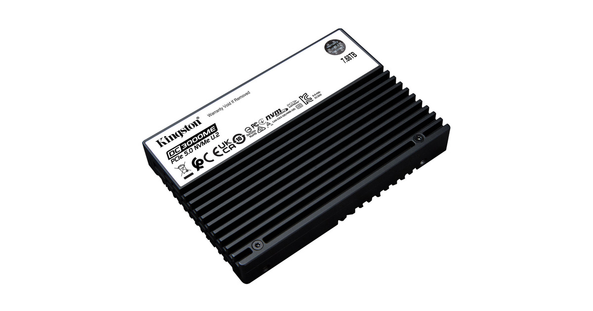 Kingston 7,68 TB DC3000ME U.2 PCIe 5.0 NVMe TCG Opal Enterprise SSD ...