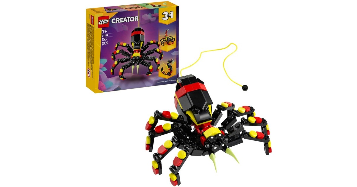 Lego Creator Vilde dyr: Edderkop på spring, Bygge legetøj Byggesæt, 7 ...