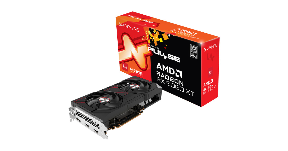 SAPPHIRE Radeon RX 9060 XT Pulse 8GB, Grafikkort