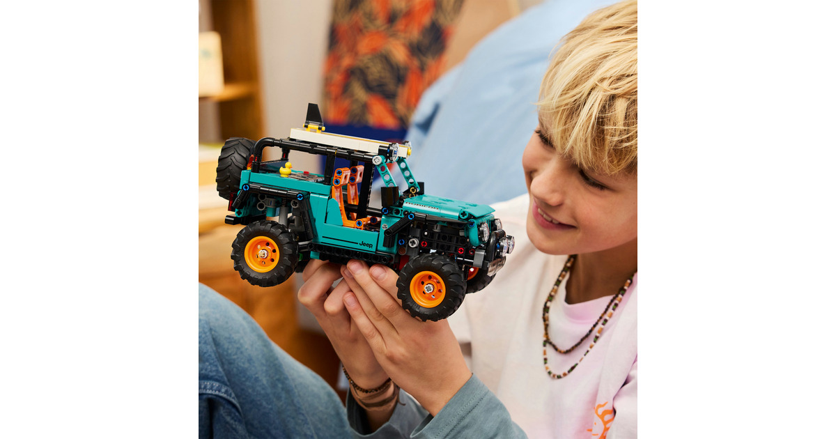 Lego Technic Jeep Wrangler Rubicon terrængående bil, Bygge legetøj