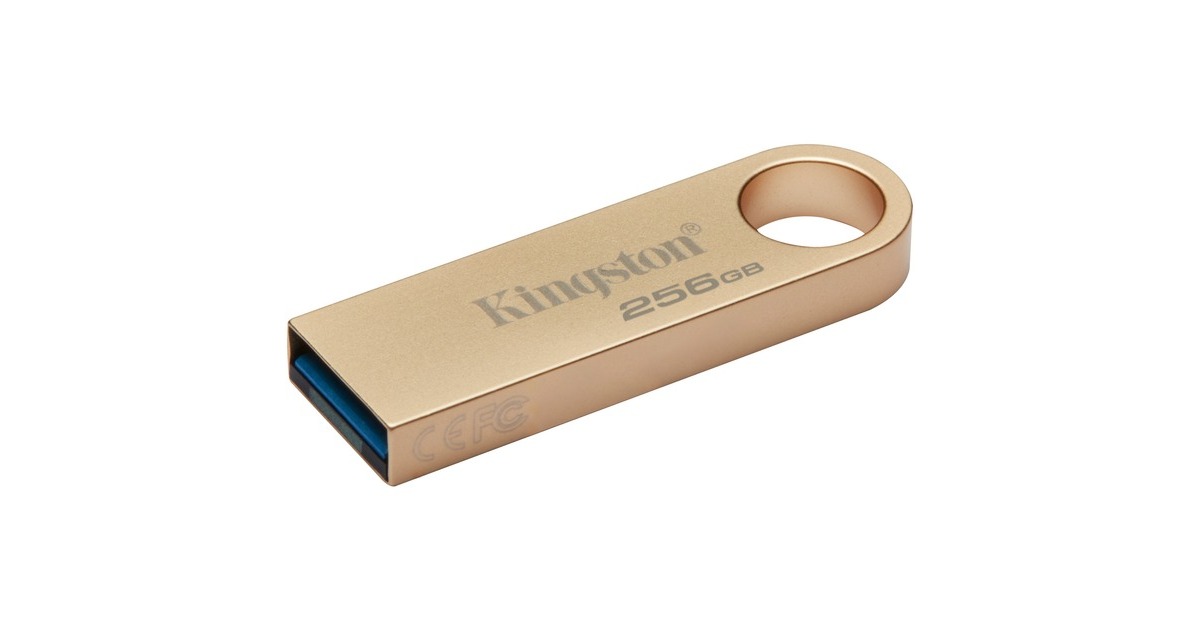 Kingston DataTraveler 256 GB 220 MB/s Metal USB 3.2 Gen 1 SE9 G3, USB-stik Guld, 256 GB, USB ...