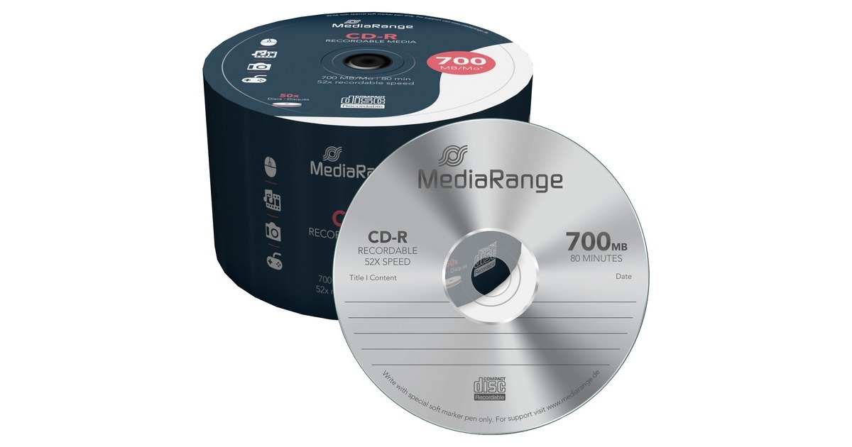 MediaRange CD-R 700 MB, Cd'er