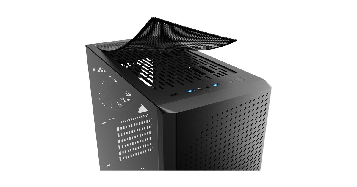 Sharkoon VS9 RGB , Towerkabinet Sort