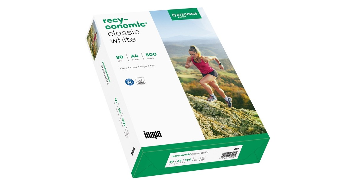 Inapa Recyconomic Classic hvid A4, Papir