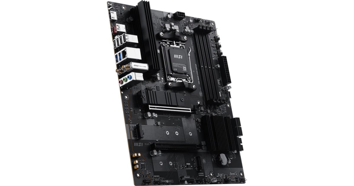 MSI PRO B840M-P WIFI6E, Bundkort Sort/Sølv