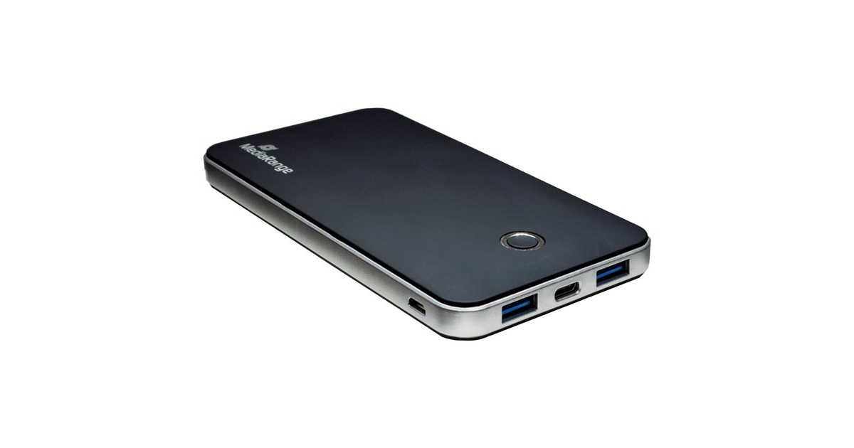 MediaRange MR753 powerbank Lithium polymer (LiPo) 10000 mAh Sort, Power ...