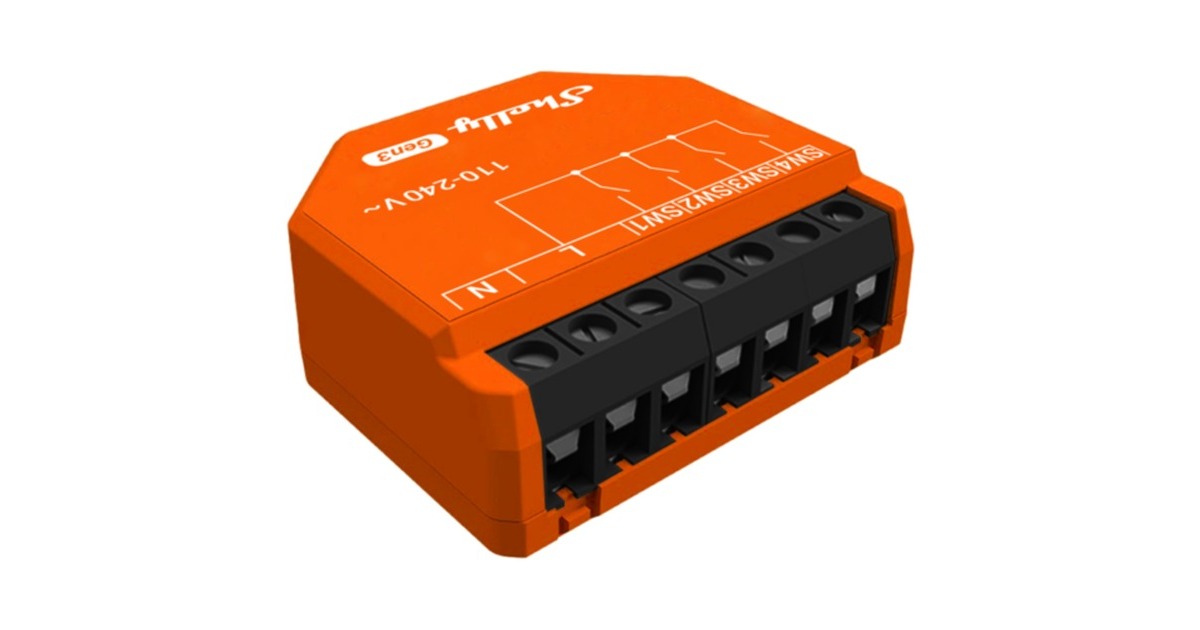 Shelly i4 Gen3, Relay Orange/Sort