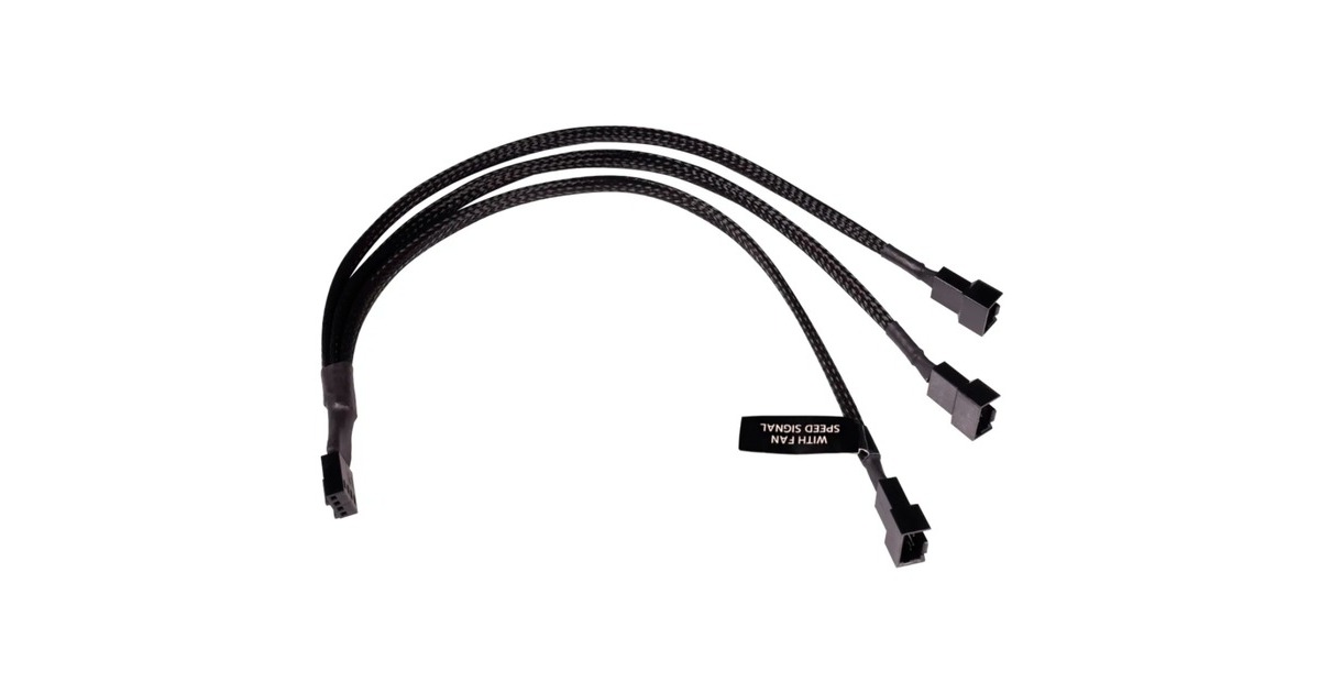 AlphaCool 1023113, 18680, Y-kabel Sort