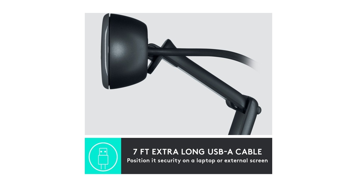 Logitech C505e webcam 1280 x 720 pixel USB Sort Sort, 1280 x 720 pixel ...