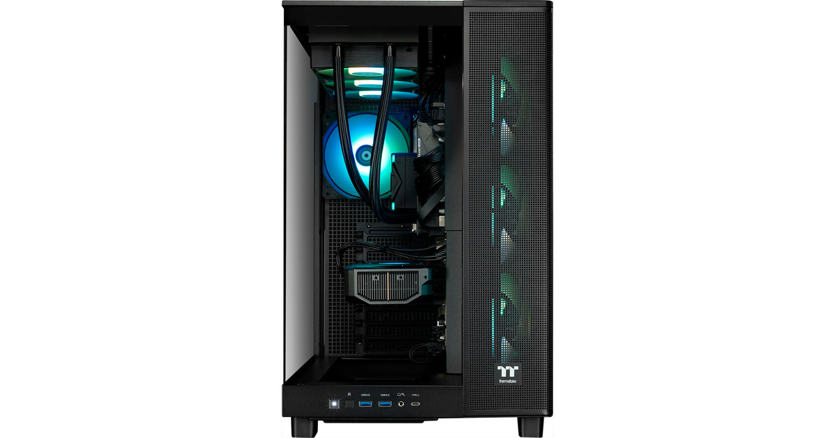 Thermaltake PC-000113-DE, Gaming PC Sort/gennemsigtig