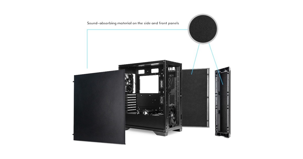 Chieftec Midi APEX Series GA-01B-Q-OP Midi Tower, Towerkabinet Sort ...