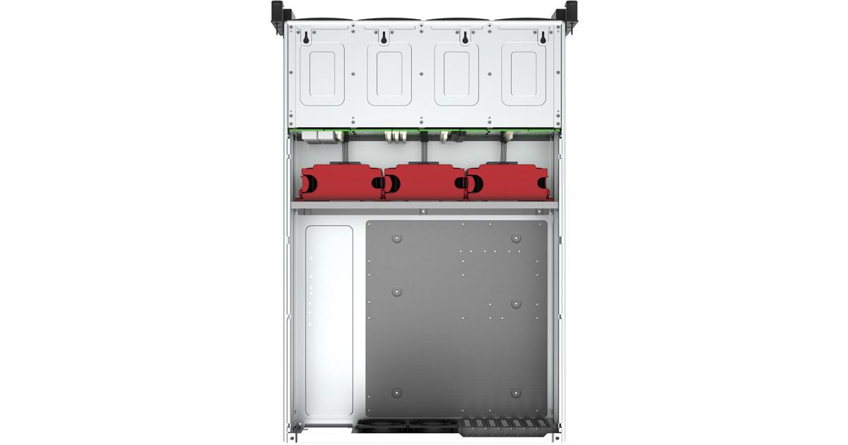 SilverStone SST-RM43-324-RS, Rack server kabinet Sort/Rød