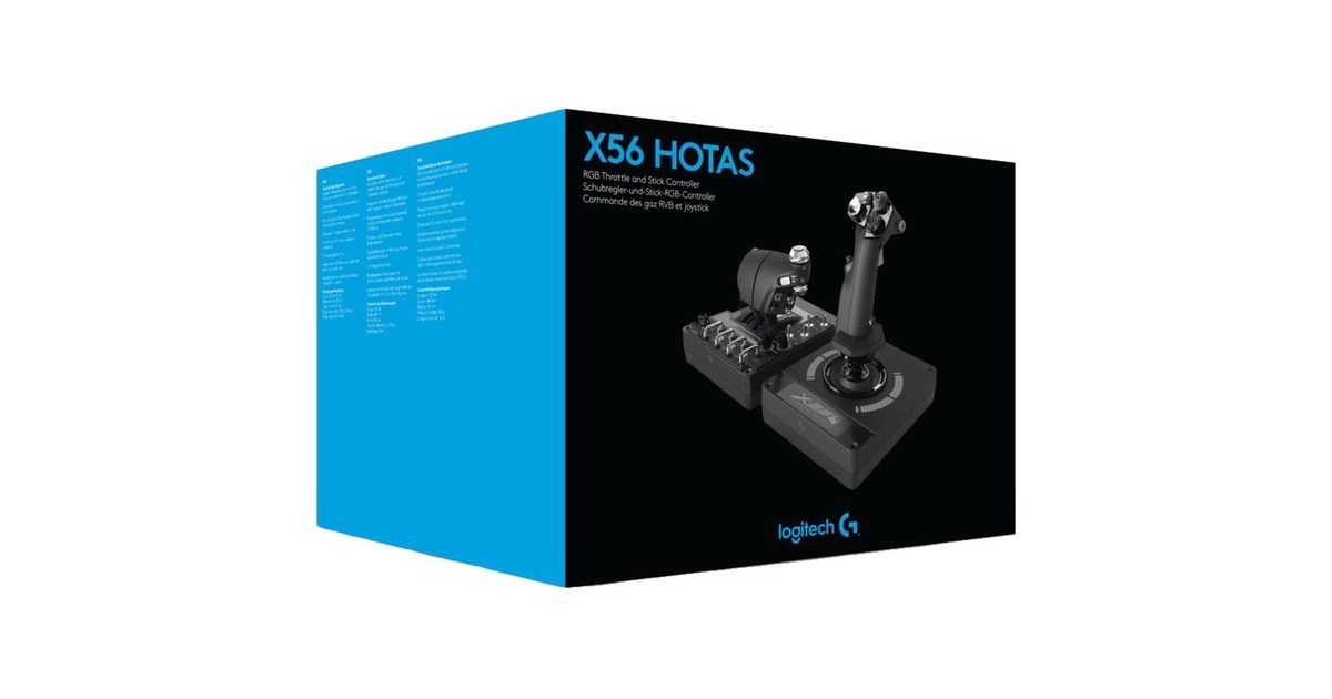 Logitech Gaming G X56 Hotas Sort USB 2.0 Flysimulator Analog/digital PC ...