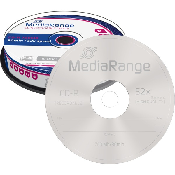 MediaRange MR214 CD-R 700MB 10pcs read/write CD-medie, Cd'er CD-R, 700 ...